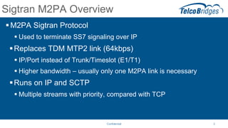 SIGTRAN M2PA Technical Training from TelcoBridges | PDF | Computer Networking | Computing