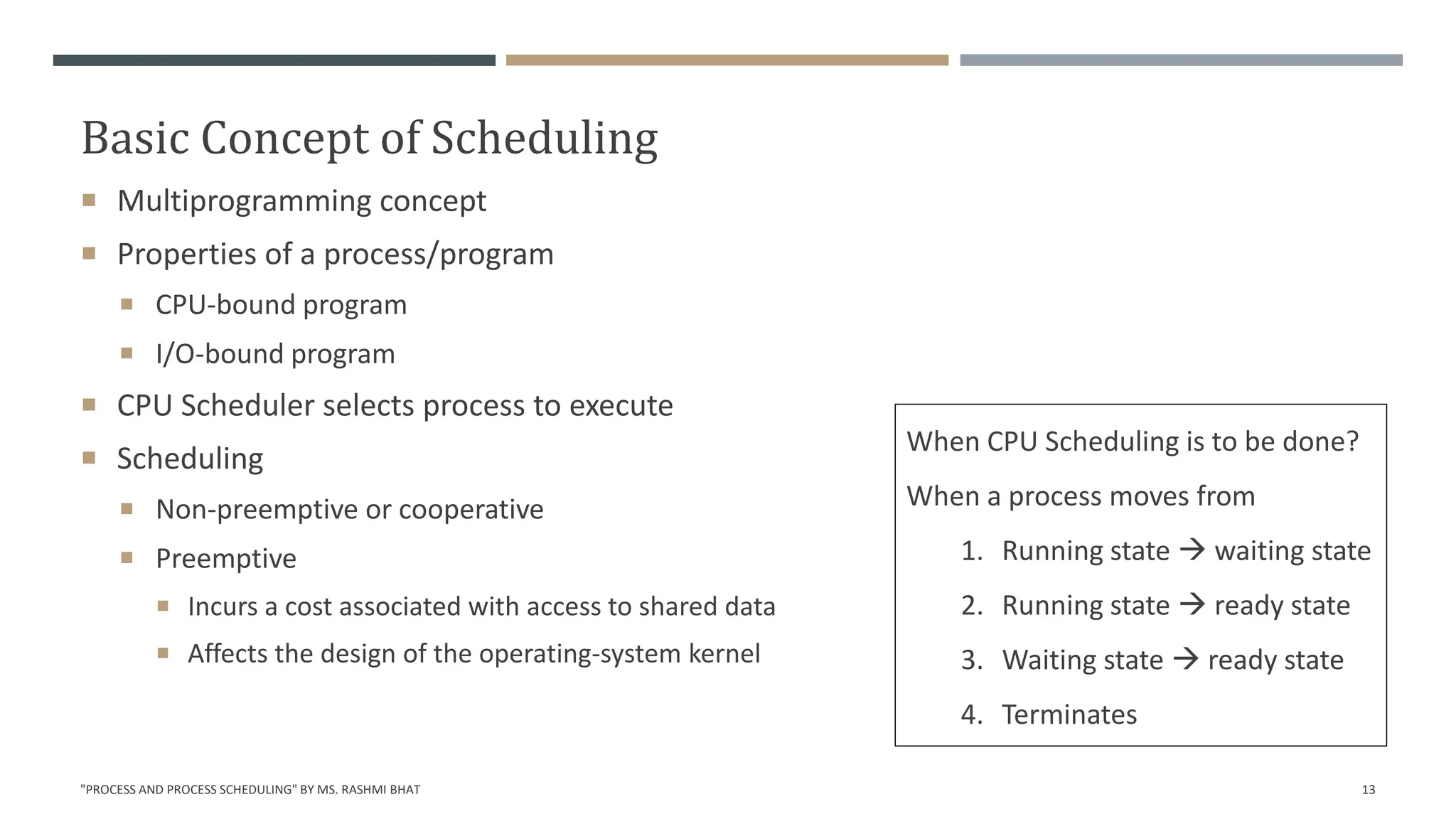 Process Scheduling in OS | PDF