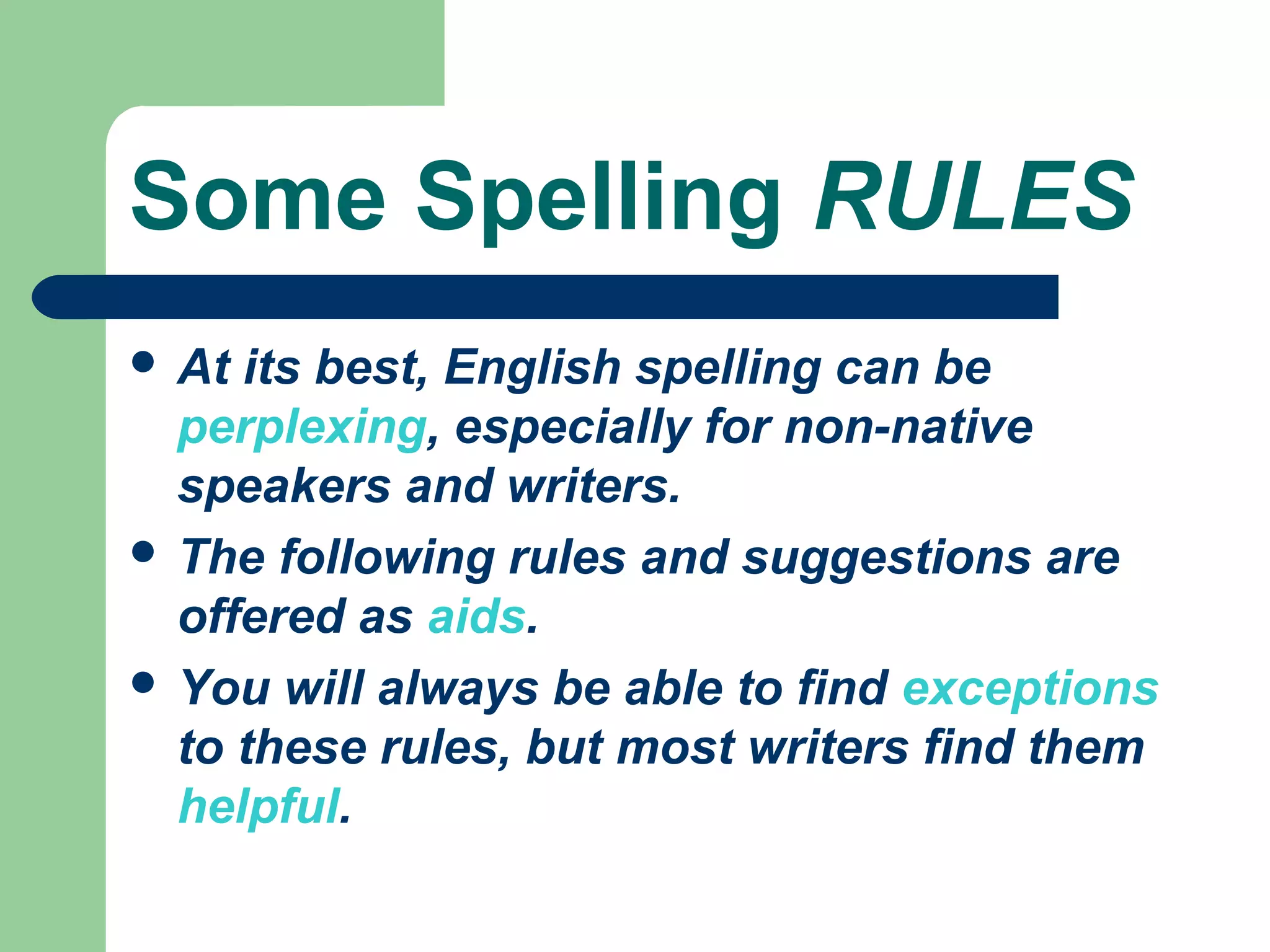 M2 some spellingrules | PPT