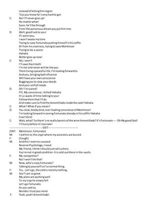 Cask of amontillado script | PDF