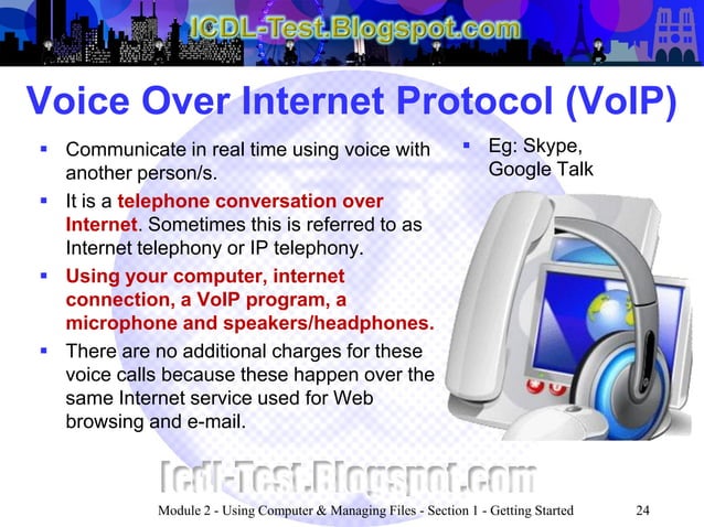ICDL Module 2 - Using Computers & Managing Files (Windows XP) - Presentation Slides | PPT