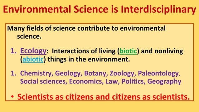 M3. 1. Branches of environmental science.pptx | Science