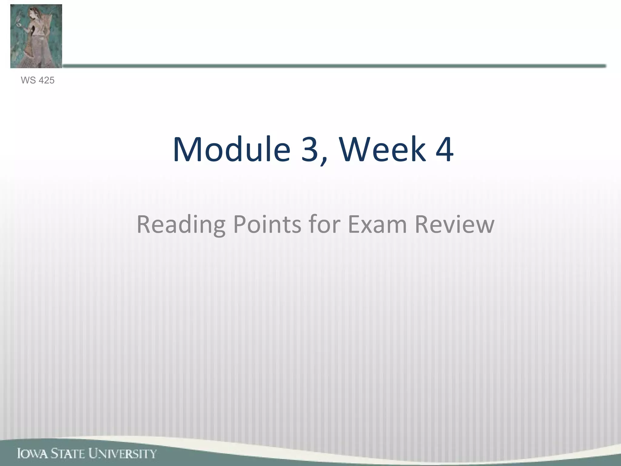 Module 3 Week 4 Review | PPT