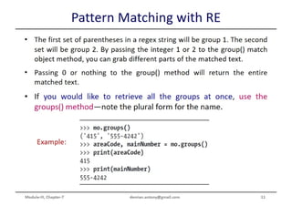Python Programming ADP VTU CSE 18CS55 Module 3 Chapter 7 - A | PPT