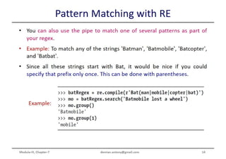 Python Programming ADP VTU CSE 18CS55 Module 3 Chapter 7 - A | PPT