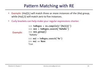 Python Programming ADP VTU CSE 18CS55 Module 3 Chapter 7 - A | PPT