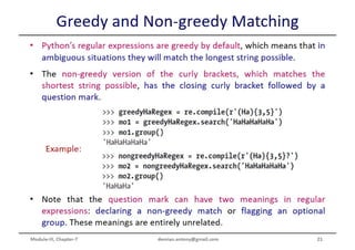 Python Programming ADP VTU CSE 18CS55 Module 3 Chapter 7 - A | PPT