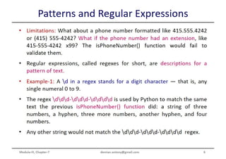 Python Programming ADP VTU CSE 18CS55 Module 3 Chapter 7 - A | PPT