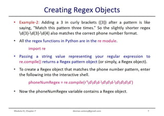 Python Programming ADP VTU CSE 18CS55 Module 3 Chapter 7 - A | PPT