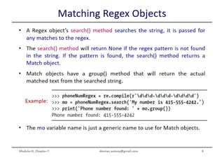 Python Programming ADP VTU CSE 18CS55 Module 3 Chapter 7 - A | PPT