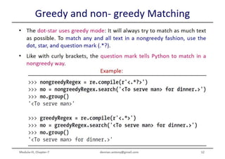Python Programming ADP VTU CSE 18CS55 Module 3 Chapter 7 - B | PPT