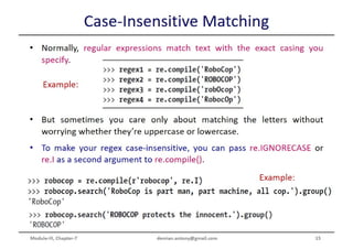 Python Programming ADP VTU CSE 18CS55 Module 3 Chapter 7 - B | PPT