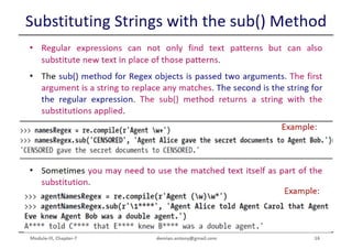 Python Programming ADP VTU CSE 18CS55 Module 3 Chapter 7 - B | PPT