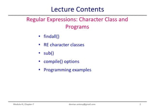 Python Programming ADP VTU CSE 18CS55 Module 3 Chapter 7 - B | PPT