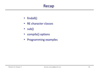 Python Programming ADP VTU CSE 18CS55 Module 3 Chapter 7 - B | PPT