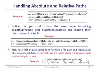 Python Programming ADP VTU CSE 18CS55 Module 3 Chapter 8 - A | PDF | Operating Systems ...