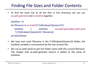 Python Programming ADP VTU CSE 18CS55 Module 3 Chapter 8 - A | PPT