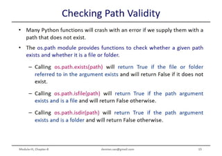 Python Programming ADP VTU CSE 18CS55 Module 3 Chapter 8 - A | PPT