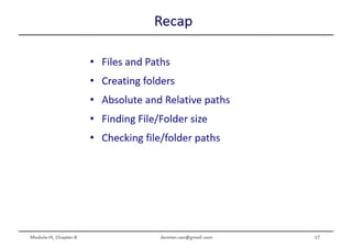 Python Programming ADP VTU CSE 18CS55 Module 3 Chapter 8 - A | PPT