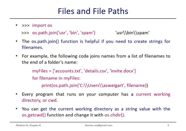 Python Programming Adp Vtu Cse 18cs55 Module 3 Chapter 8 A Ppt