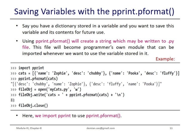 Python Programming Adp Vtu Cse 18cs55 Module 3 Chapter 8 B Ppt