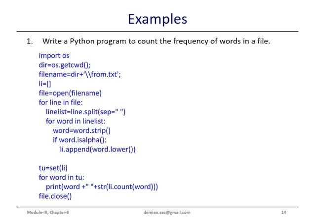 Python Programming ADP VTU CSE 18CS55 Module 3 Chapter 8 - B | PPT