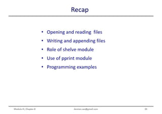 Python Programming ADP VTU CSE 18CS55 Module 3 Chapter 8 - B | PPT