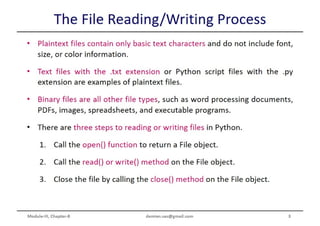 Python Programming ADP VTU CSE 18CS55 Module 3 Chapter 8 - B | PDF