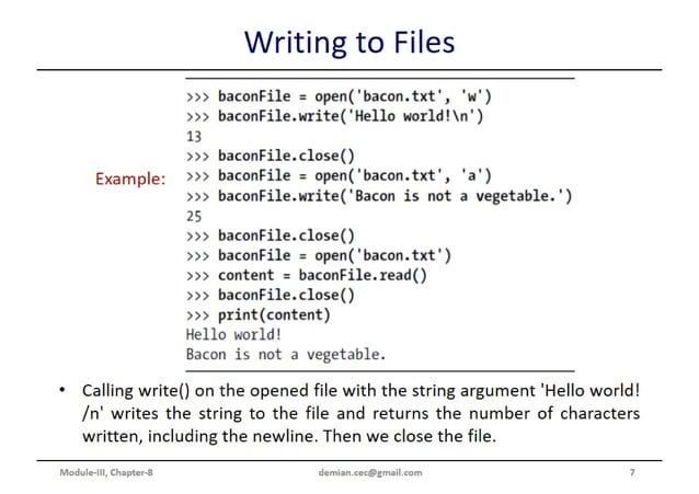 Python Programming ADP VTU CSE 18CS55 Module 3 Chapter 8 - B | PPT