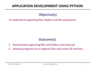 Python Programming ADP VTU CSE 18CS55 Module 3 Chapter 9 | PPT