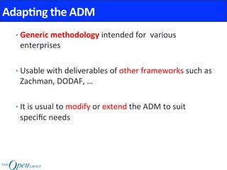 TOGAF Classroom Series - M3 intro-adm | PDF
