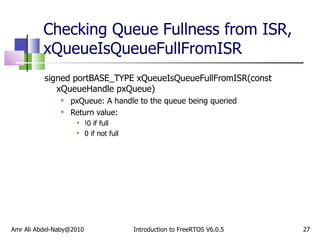 FreeRTOS Course - Queue Management | PPT | Operating Systems | Computer Software and Applications