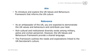 M3 - Lesson 3.1 UN Values and Behaviours Part 1 - Slides.pptx