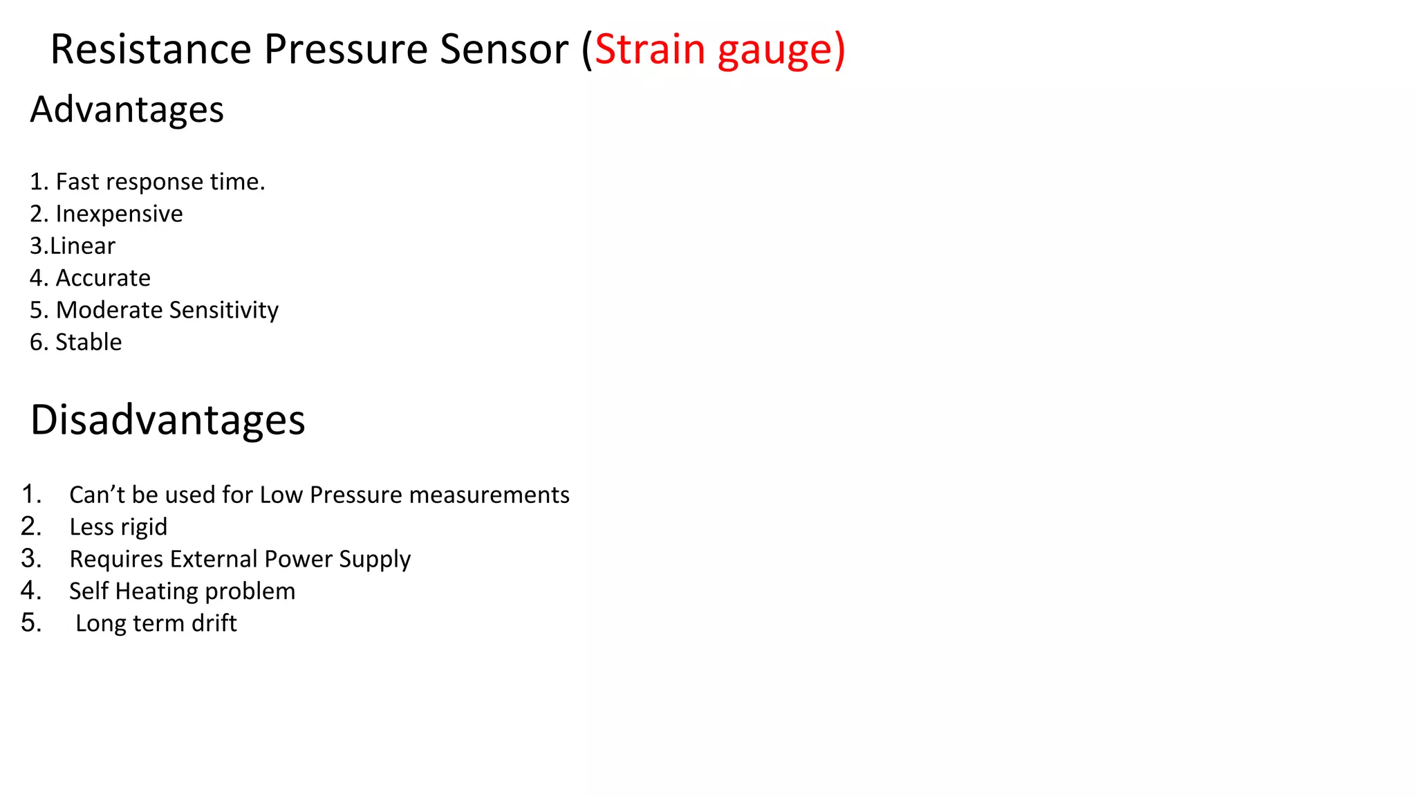 Pressure sensor Measurement | PDF