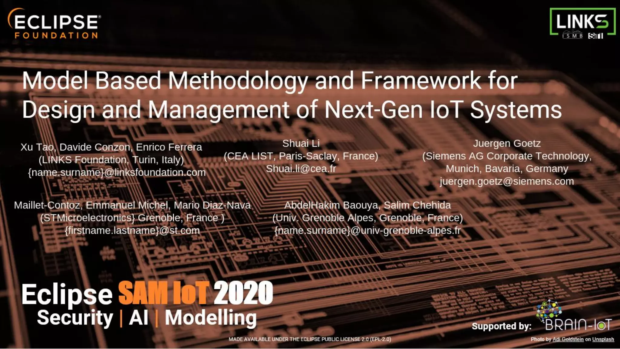 SAM-IoT: Model Based Methodology and Framework for Design and ...