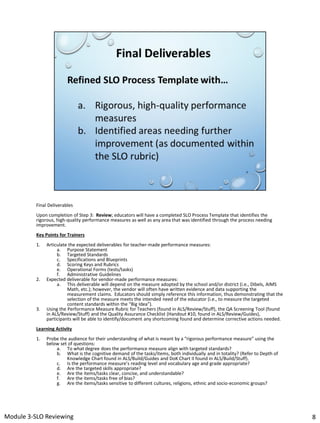 M3-Review-SLOs-13NOV13 | PDF