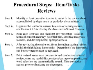 M3-Reviewing the Assessment-June 2014-FINAL | PPTX