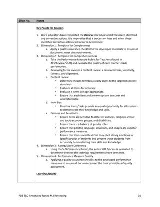 M3 Reviewing Trainer Notes | PDF