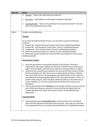 M3 Reviewing Trainer Notes | PDF