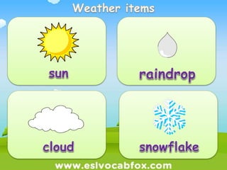 Weather Vocabulary ESL Powerpoint | PPTX