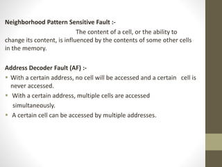 Memory and Processor Testing | PPTX