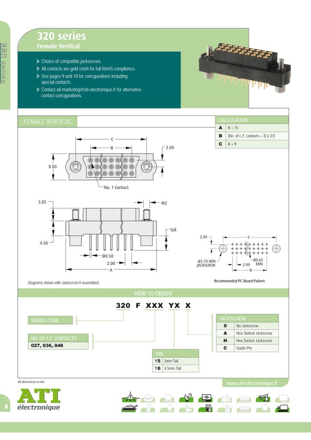 ATI Connectors - 2mm HiRel 3 row style | PDF