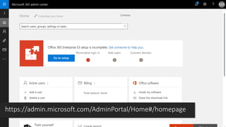 M365 admin center overview - November 2018 | PDF