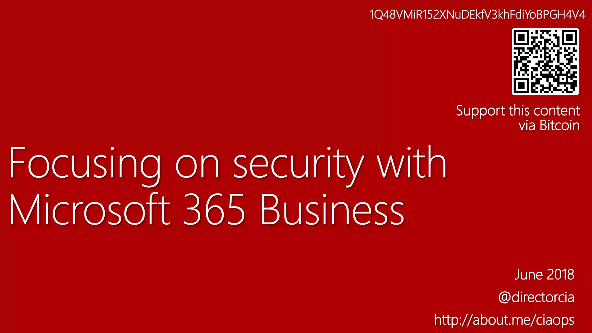 Focusing on security with Microsoft 365 Business | PDF