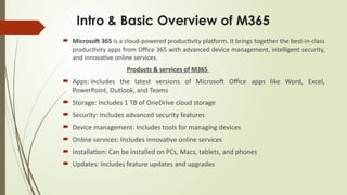 Microsoft 365 Admin Introductions Part 01 | PPTX