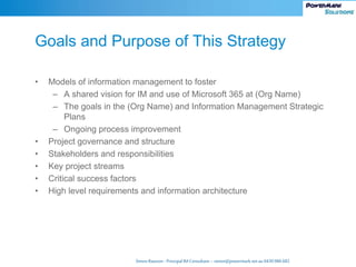 M365 edrm information management strategy | PPTX