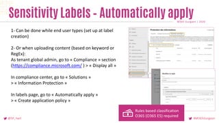 M365 Gurgaon 2020 - How to manage sensitive and personal data in M365 | PPT