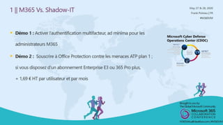 Microsoft 365 Vs. Shadow IT (Frank poireau au M365 Virtual Marathon) | PPT