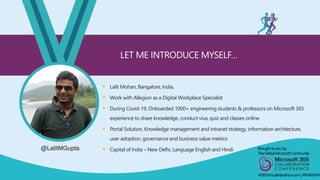 M365 virtual marathon - Lalit Mohan | PPT