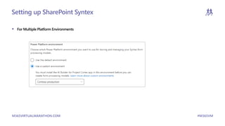 Advanced AI and Machine Learning with SharePoint Syntex | PPT